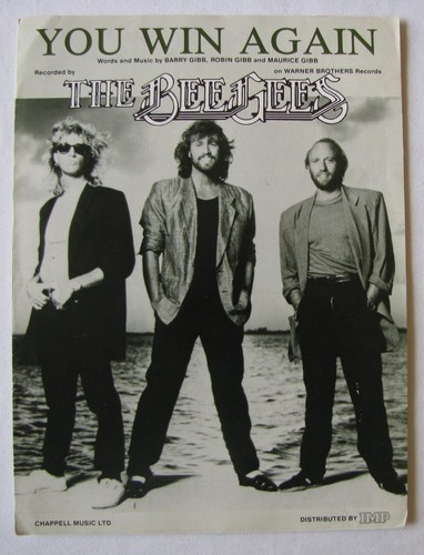 Rare Sheet Music THE BEE GEES " YOU WIN AGAIN " | eBay