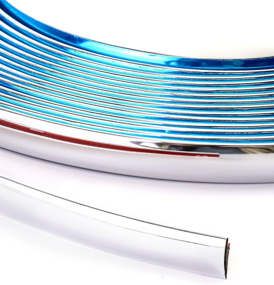 QWORK Automotive Chrome Trim Molding, 1/2 inch Wide 26FT DIY Moulding ...