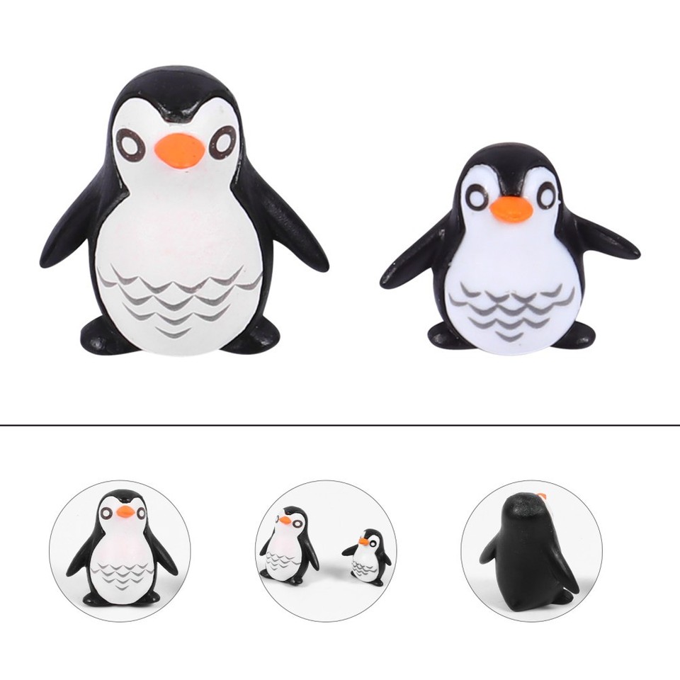 10 Pcs Small Penguin Figurines Resin Penguins Tiny Miniature Animal ...