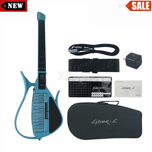Blue Cyber-G Multifunctional Electric Guitar Stringless Professional ...