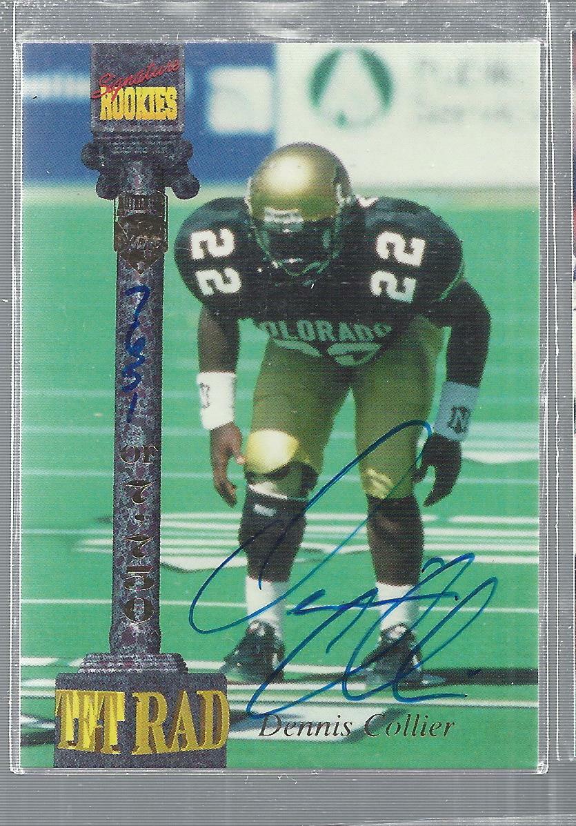 Dennis Collier Signature Rookies 1994 College Football Trading Auto ...