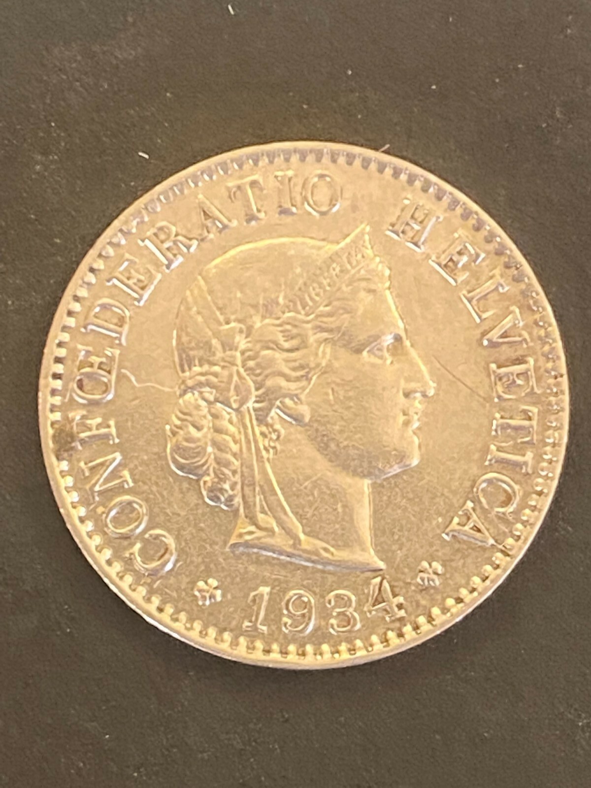 1934 Switzerland Confoederatio Helvetica 5 Rappen Coin | eBay