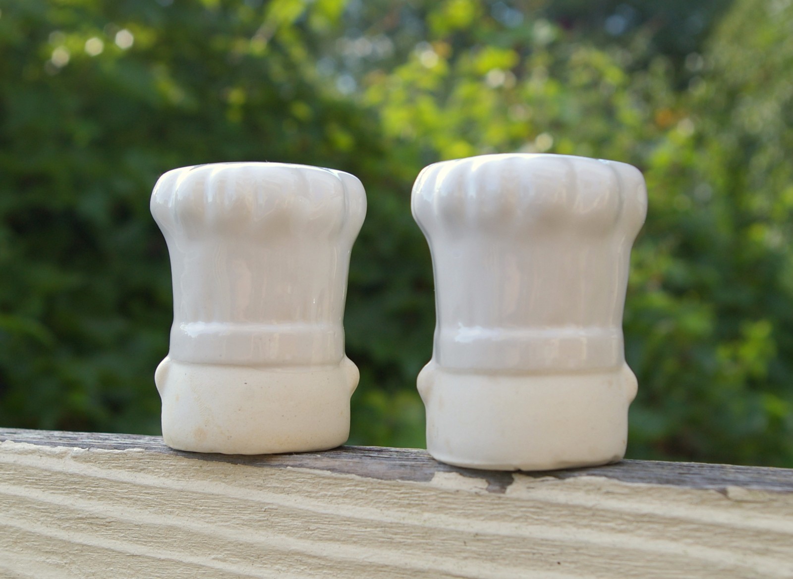 Retro Mustache Chef Hat Salt & Pepper Shaker Set With Stoppers | eBay