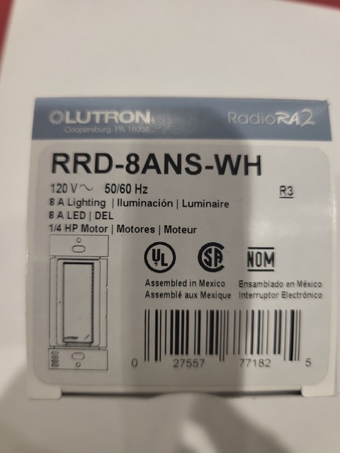 Lutron RRD-8ANS-WH Radio Ra2 RadioRA RA Switch - for sale online | eBay