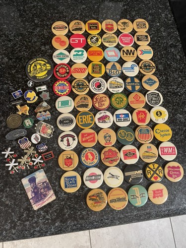 Vintage Lot Of 75+ Railroad Pinback Buttons & Badges. Old Rare Railroad ...
