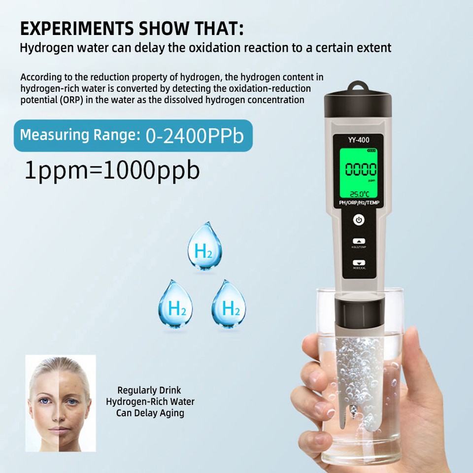 Digital LCD PH/TDS/EC/ORP/TEMP/Salinity Water Quality Tester Meter Pen ...