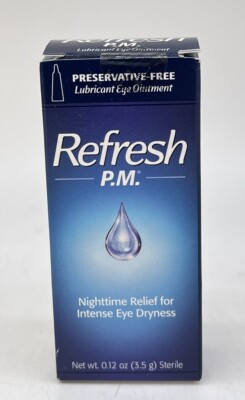 Refresh PM Lubricant Eye Ointment Nighttime Dryness Relief Drops 0.12 ...