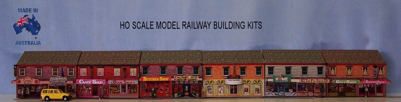 Shops Low Relief With Awnings 6 x 11 Shops Building Kit - HO Scale ...