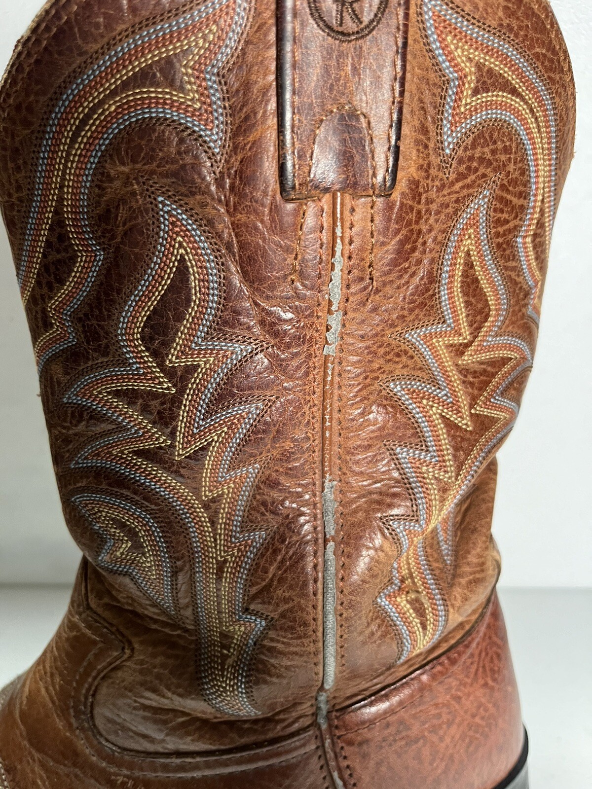 Tony Lama RR1100 Men's Brown Leather Ropers Cowboy Western Boots Size ...