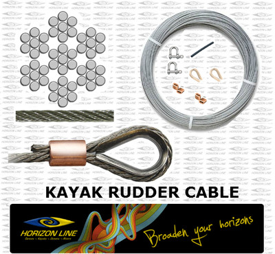 Kayak rudder cable 1/16 Stainless Steel 316 wire replacement spare ...