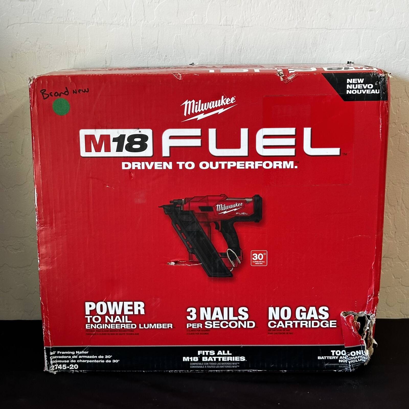 Milwaukee M18 FUEL 30 Degree Framing Nailer - Red (2745-20) for sale ...