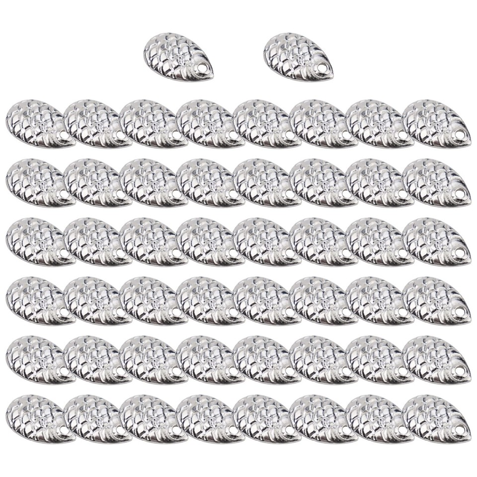 Pratical Spinner Rings Blades 50 Pcs/set 50pcs/Pack Accessories Silver ...