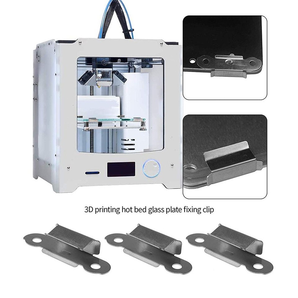4 Pcs Glass Bed Fixing Clip Clips Clamps Holder 3D Printer Accessories ...
