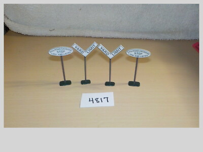 O Scale Model Railroad Crossing & Yard Limit Signs 4pc #4817 | eBay