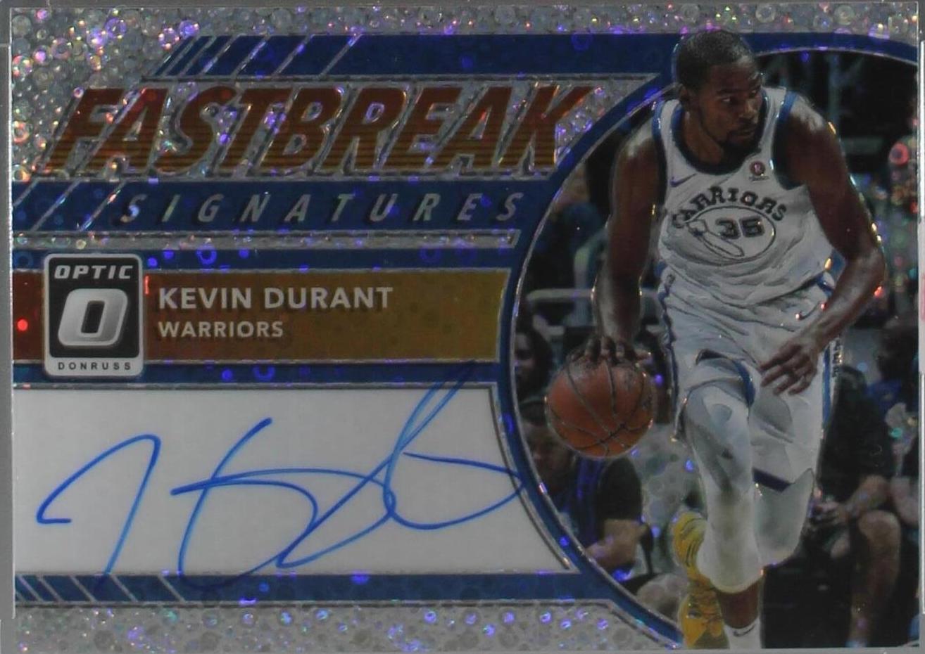 2017-18 Panini Donruss Optic - Fast Break Signatures Kevin Durant #FB ...