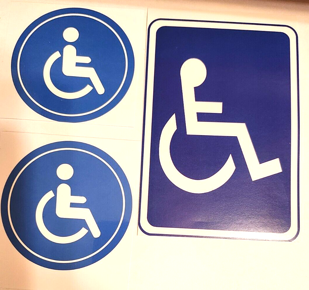 Handicap Parking Placard Decal Vinyl Sticker ADA Style Sign Logo 2 for ...