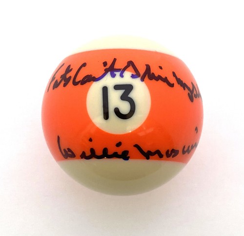 Willie Mosconi Billiards Legend Autographed 9 Ball "Fats Can't Shine My ...