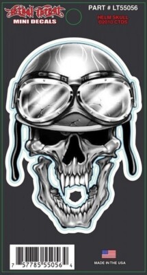 NEW LETHAL THREAT HELMET SKULL MINI DECAL STICKER 2.5"x3.5" LT55056 | eBay