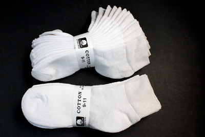 6 Pair's Ankle Socks 9-11 Solid White Women's/Men's Sports Cotton Socks Thin | eBay