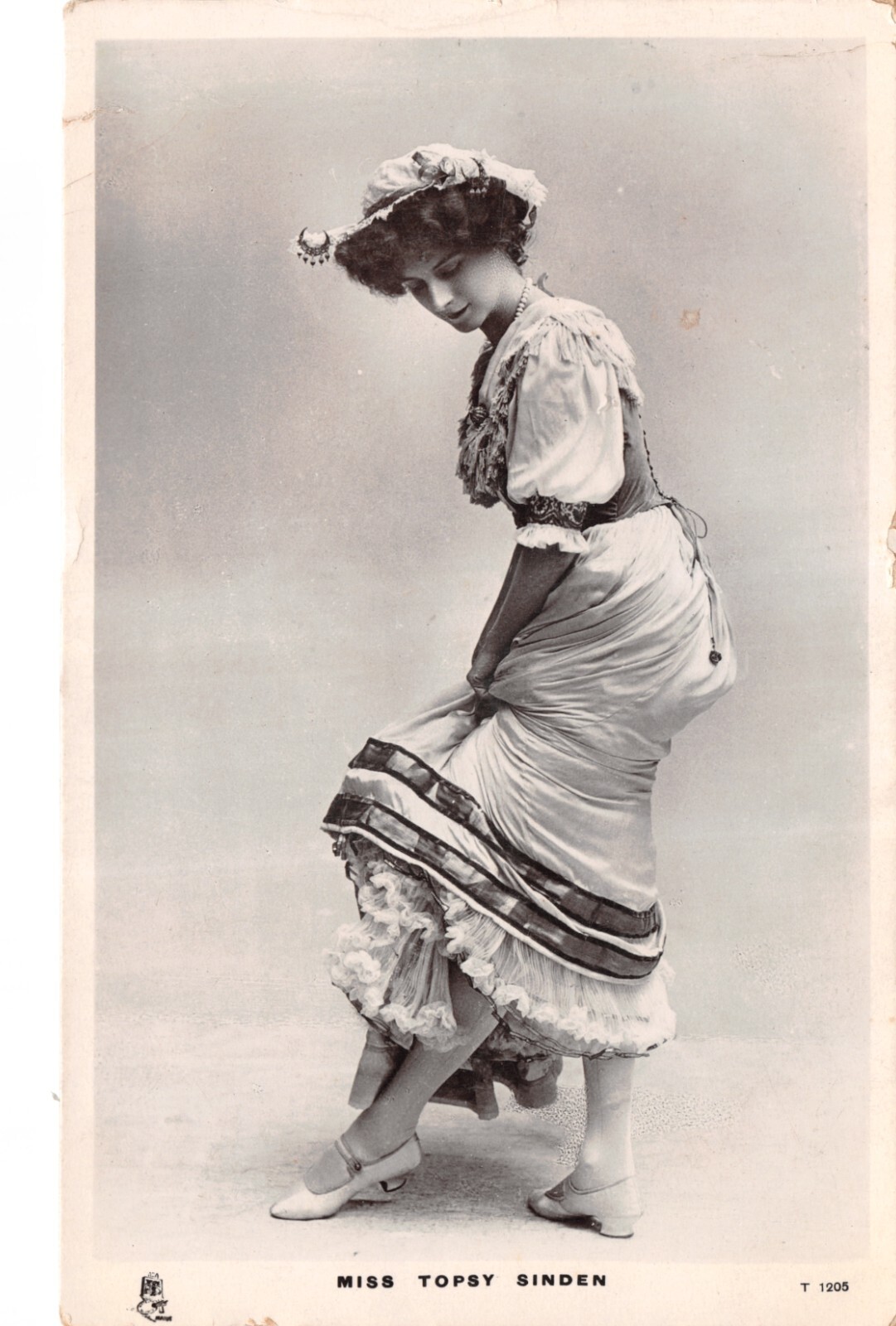CELEBRITIES OF THE STAGE MISS TOPSY SINDEN EDWARDIAN POSTCARD USED ...