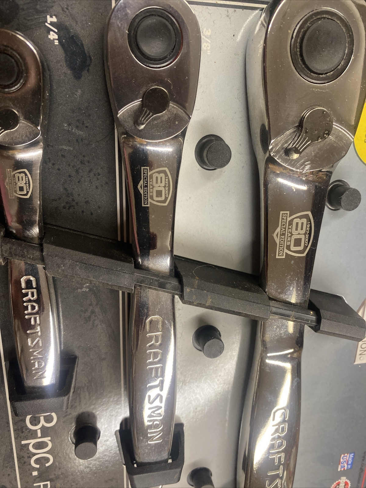 Rare Sears Craftsman USA Nos 3pc Thin Profile Ratchet Set 44993 80 Year ...