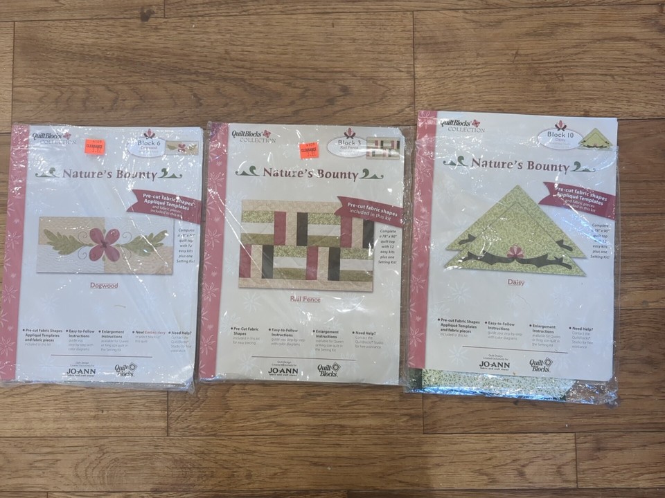 JoAnn Quilt Block of the Month Kits Natures Bounty Floral Breeze ...