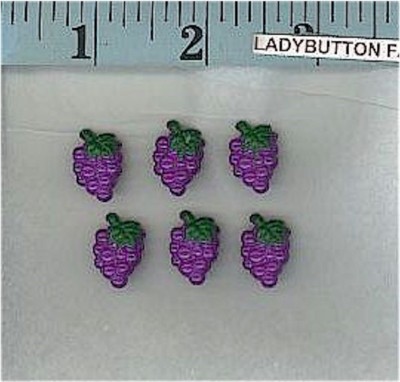 Grape Buttons, Set of 6 Clusters of Grapes, WOW | eBay