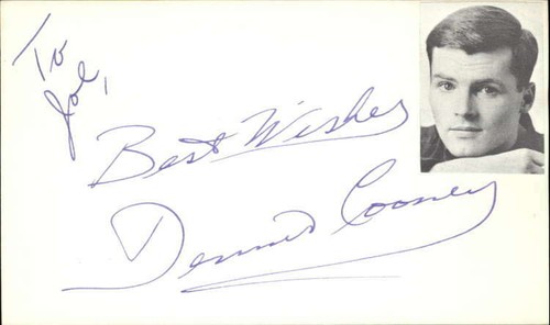 Dennis Cooney Actor Signed 3" x 5" Index Card | eBay