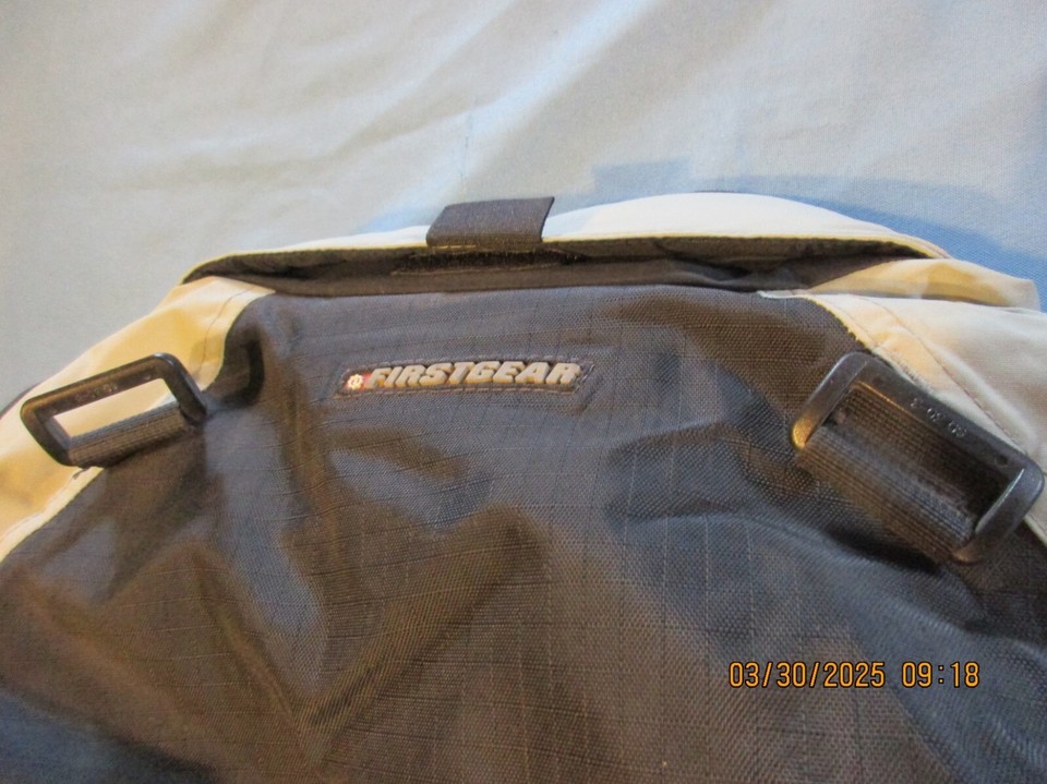 First Gear Men's Motorcycle Jacket Gray Padded Hypertex Vented Mesh ...