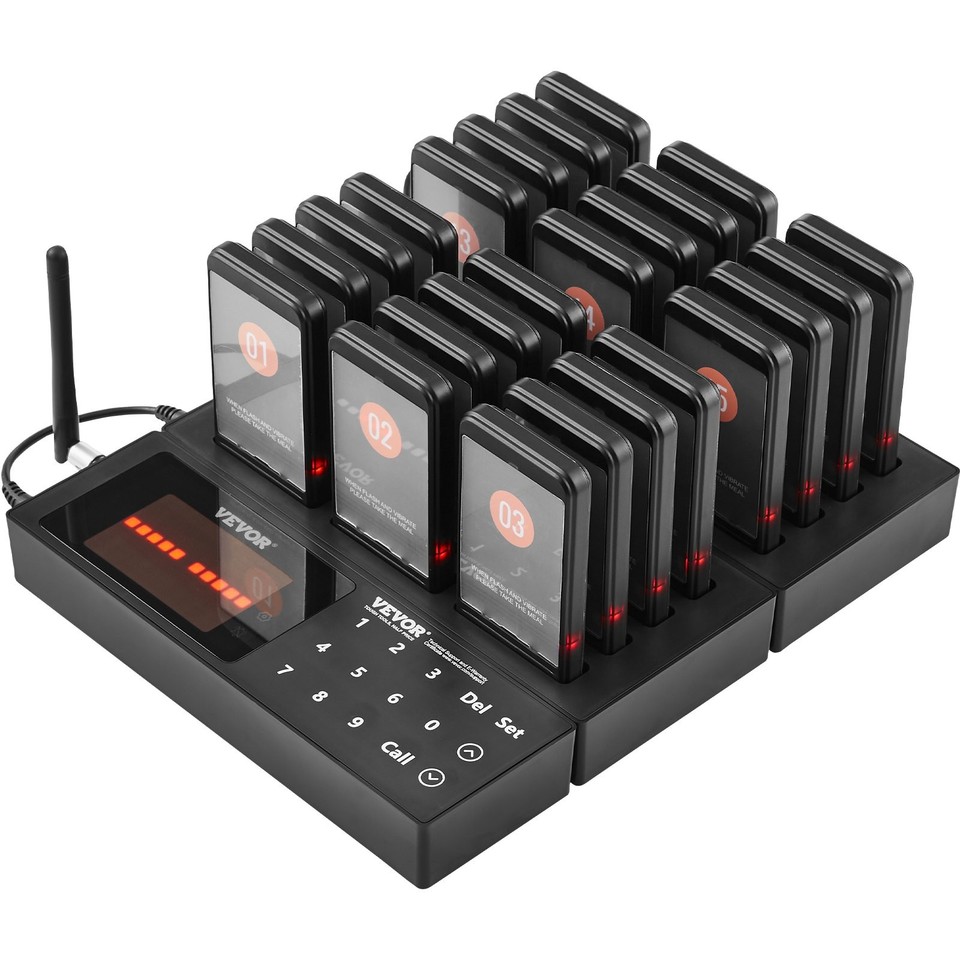 VEVOR Restaurant Pager System Wireless 400m Long Range Lineup Waiting ...