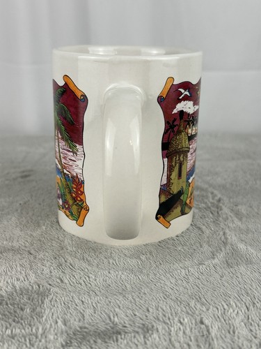 Puerto Rico Coffee Mug Map Beach Sunset Boat Palm Tree Ocean Water | eBay