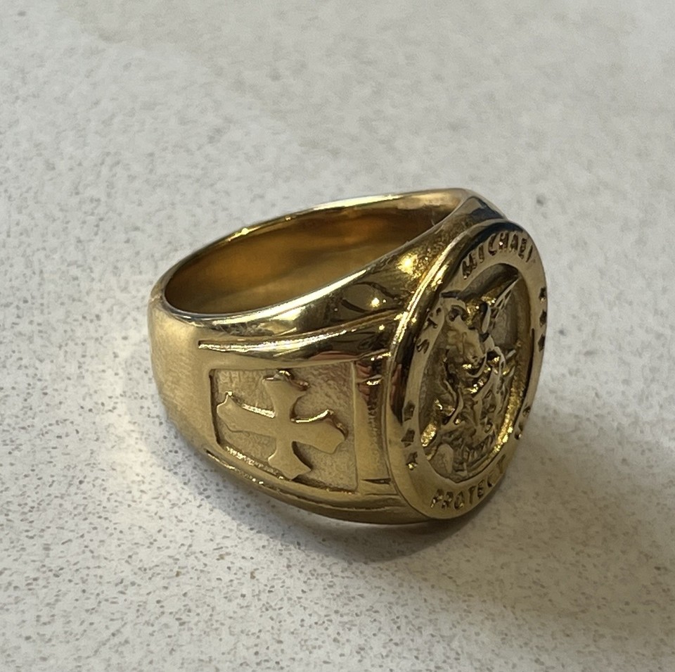 18ct Gold Plated Full Sovereign Ring | eBay UK