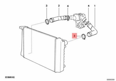 Genuine BMW E31 E32 E34 E38 E39 Radiator Cooling Hose Clamp OEM ...