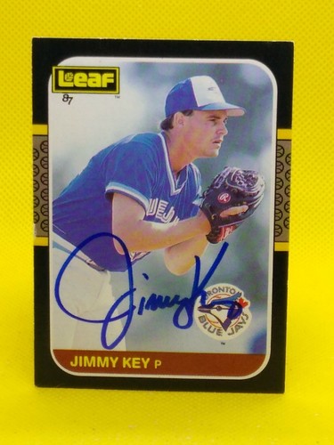 Jimmy Key 1987 Leaf #187 PERSONAL AUTOGRAPH | eBay