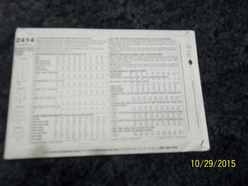 Simplicity #2414 Ladies Pants and Skirt Patterns. New Sz 8,10,12,14,16 ...