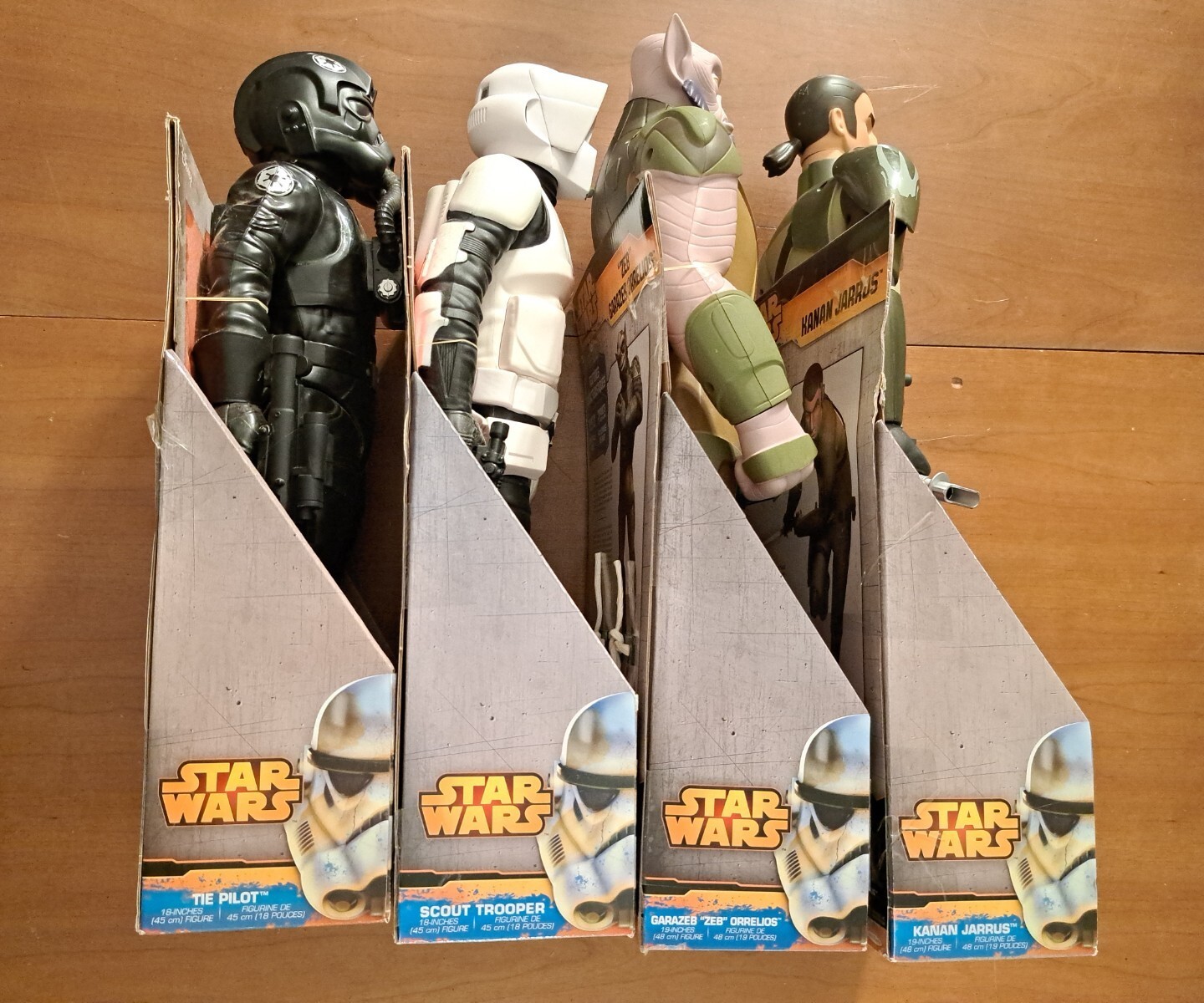 LOT of 4 Star Wars 18 inch Action Figures: Kanan, Zeb, Scout, Pilot ...