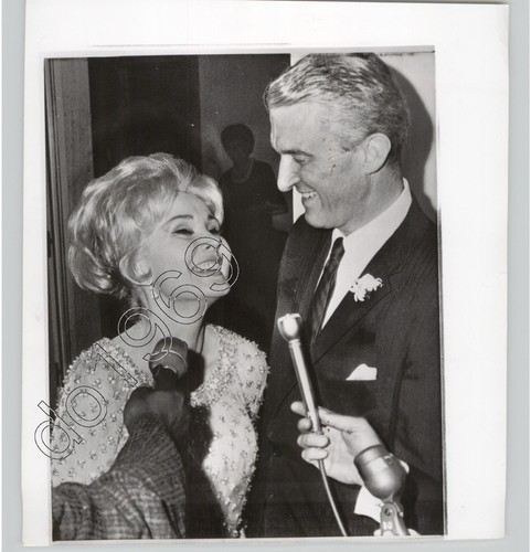 Socialite ZSA ZSA GABOR with Texas Husband HOLLYWOOD Vintage 1966 Press ...
