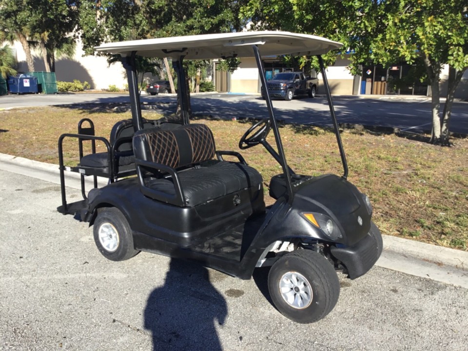BLACK 2015 48V Yamaha G29 drive Dre 4 seat passenger Golf Cart flip ...