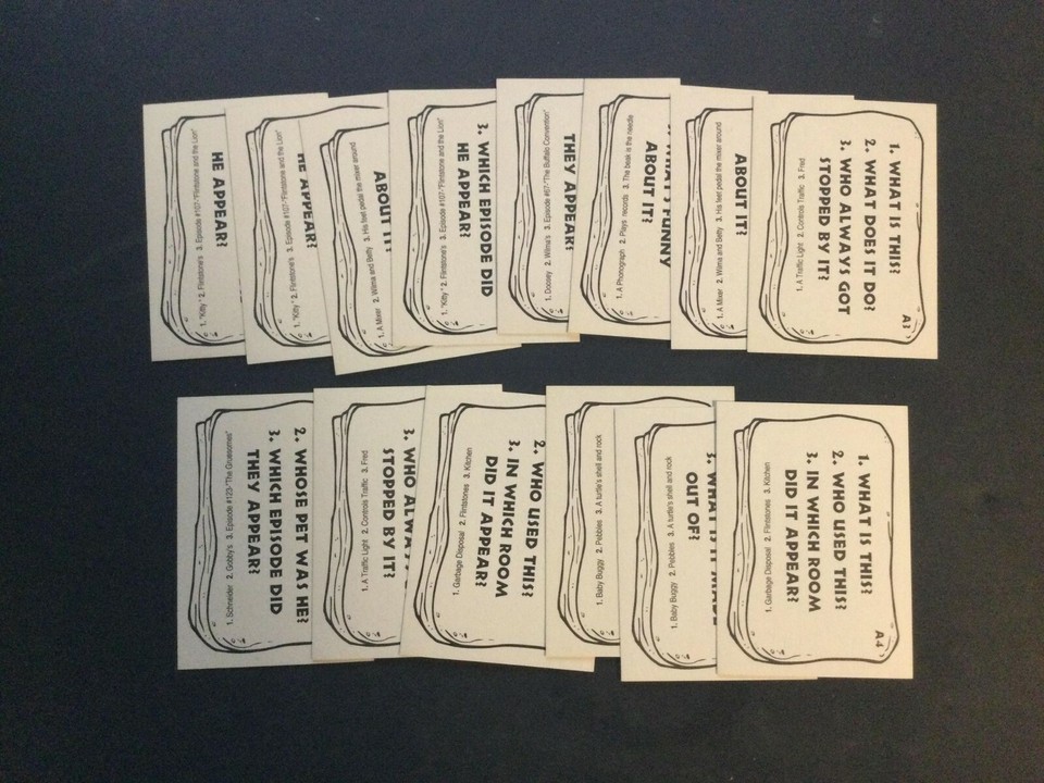 (14) 1993 Flintstones Cardz WHOZIT WHATZIT COLORING CARD Lot | eBay