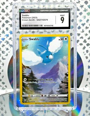 CGC 9 Swablu GG27/GG70 Crown Zenith Secret Illustration Rare Pokemon ...