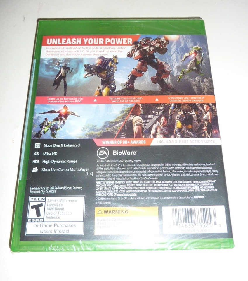 Anthem - Microsoft Xbox One NEW SEALED Video Game S-55 | eBay