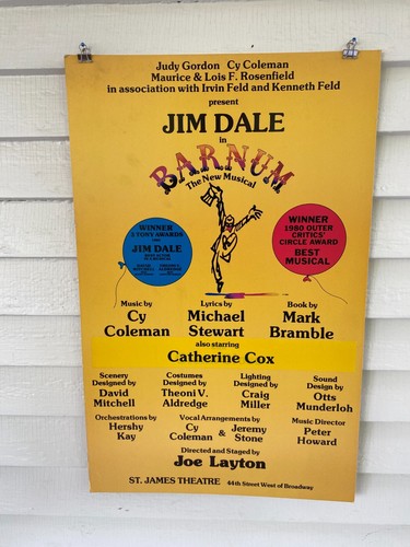 Barnum The New Musical Theater Broadway Window Card Poster 14" x 22 ...