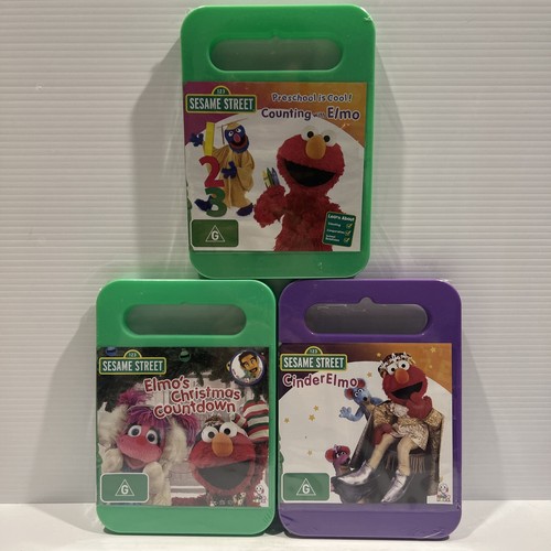 ABC Kids Sesame Street Elmo TV DVD Set of 3 Collection Bundle Bulk Lot ...