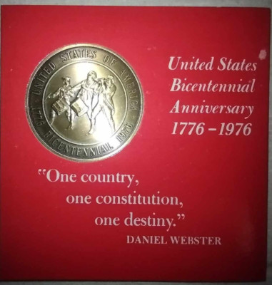 Spirit of '76 U.S.A. Bicentennial, Bronze Coin w/John Adams/Daniel ...