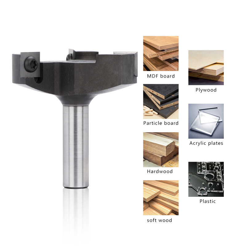 CNC Spoilboard Surfacing Router Bit 1/2" Shank Slab Flattening Wood ...