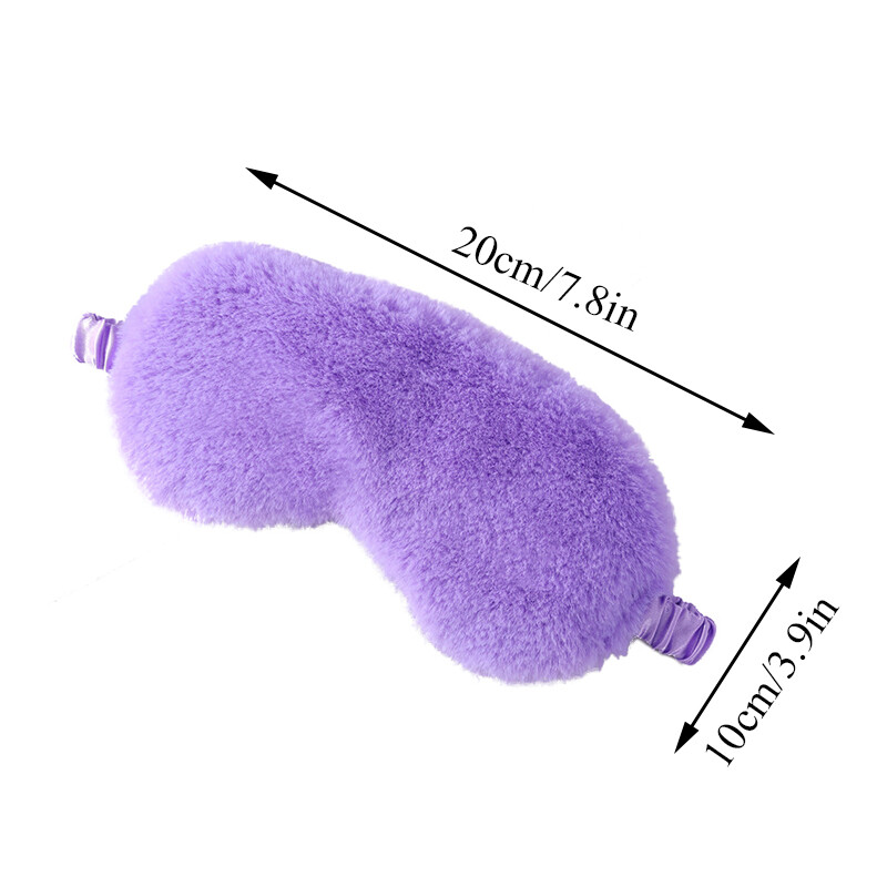 3D Soft Fluffy Eye Mask Sleep Travel Masks Blindfold Resting Aid Cover ...