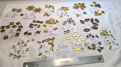 Vtg Fancy Odd Shaped Rhinestone Brass Settings For Jewelry Crafts ...