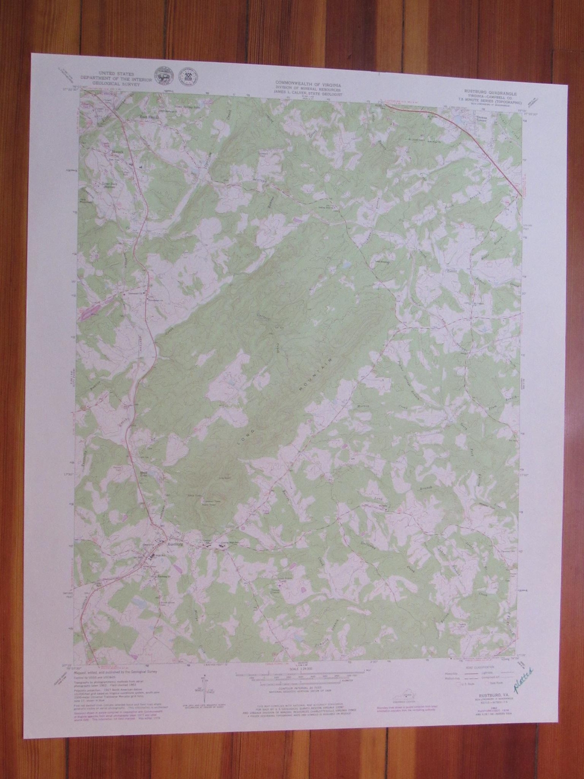 Rustburg Virginia 1979 Original Vintage USGS Topo Map | eBay