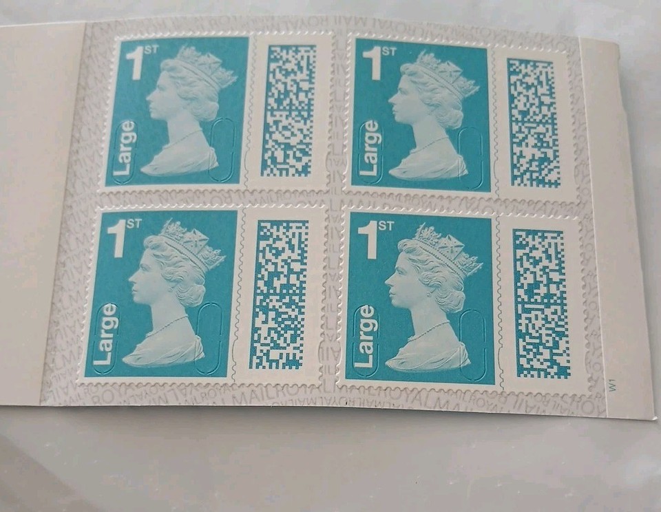 Royal Mail UK Book Of 4x 1st Class Large Letter Postage Stamps | eBay UK