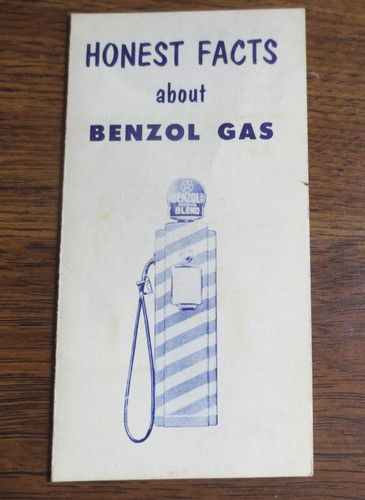 Rare BENZOL 100 OCTANE GAS FACTS Advertsing Brochure Ford Motor ...
